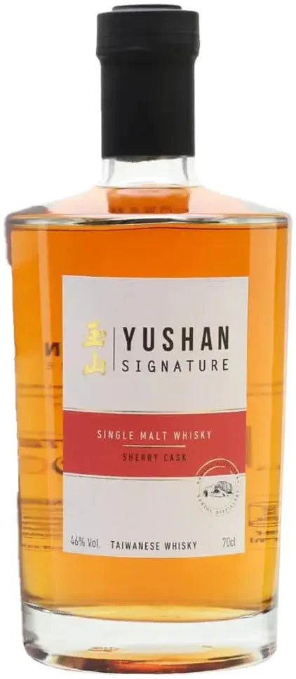 YUSHAN IMPORT SIGNATURE SHERRY CASK SINGLE MALT TAIWANESE WHISKY 46% 7 ...